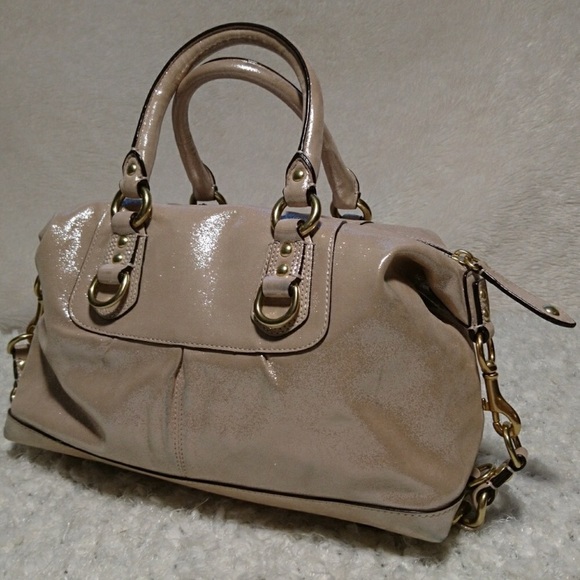 Coach | Bags | Coach Metallic Champagne Leather Purse Handbag | Poshmark